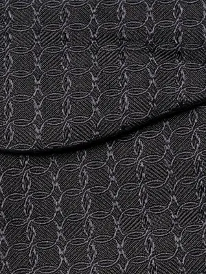 Eton Geometric Silk Bow Tie - Black