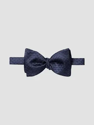 Eton Geometric Silk Bow Tie - Blue
