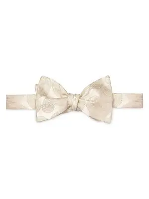 Eton Paisley Silk Bow Tie - Beige