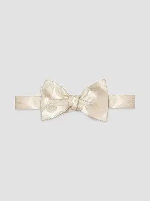 Eton Paisley Silk Bow Tie - Beige