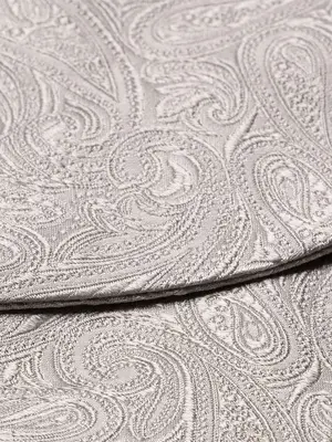 Eton Paisley Silk Bow Tie - Grey