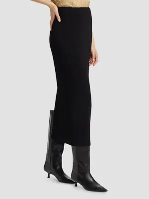 Issey Miyake Hatching Pleats Midi-skirt