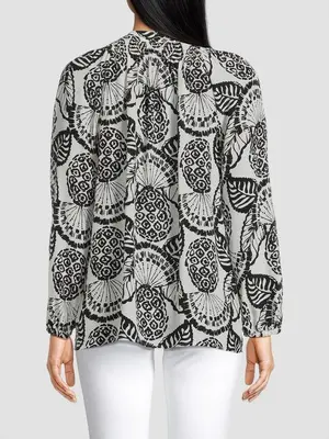 Lilly Pulitzer® Elsa Silk Print Top - Coconut Pineapple