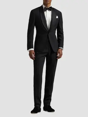 Polo Ralph Lauren Barathea Satin & Wool Tuxedo - Black