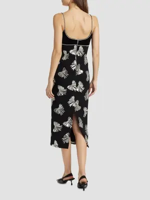 Rebecca Vallance Valor Sequined Bow Midi-dress