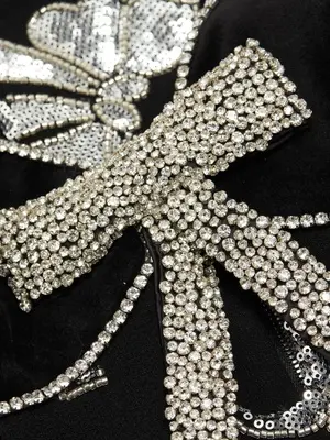 Rebecca Vallance Valor Sequined Bow Midi-dress
