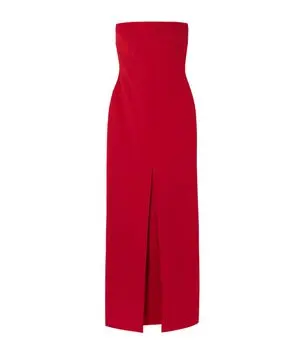Red Strapless Maxi Dresses
