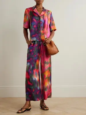 ERES Florale Printed Silk-twill Shirt