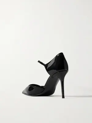 GIUSEPPE ZANOTTI Crystal-embellished Patent-leather Pumps