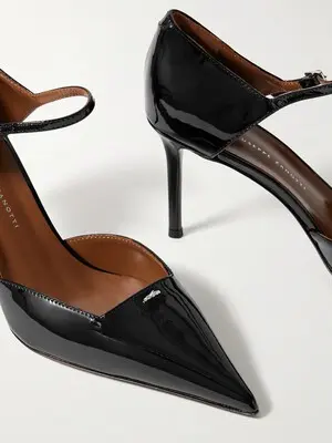 GIUSEPPE ZANOTTI Crystal-embellished Patent-leather Pumps