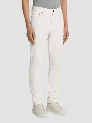 Zegna Rinse-washed Stretch Cotton Roccia Jeans - White