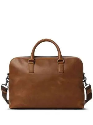 Shinola Navigator Gm Double Zip Briefcase - Brown