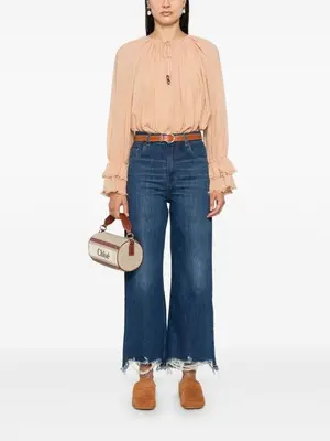 Chloé Gathered-detail Silk Blouse