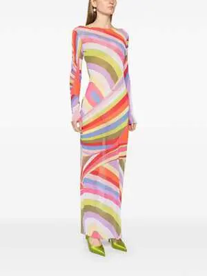 Emilio Pucci Iride-print Ankle-length Dress - Green