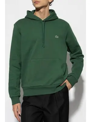 Lacoste Embroidered Fleece Hoodie - Green