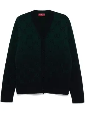 Gucci Gg Degradé-jacquard Cardigan - Blue