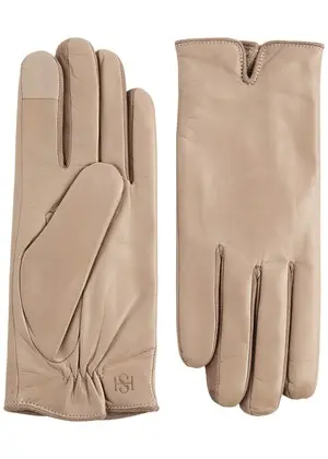 HANDSOME STOCKHOLM Essentials Leather Gloves - Grey