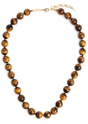ANNI LU ANNI LU Eye Of The Tiger Beaded Necklace
