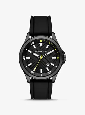 Michael Kors Oversized Bowen -tone And Silicone Watch