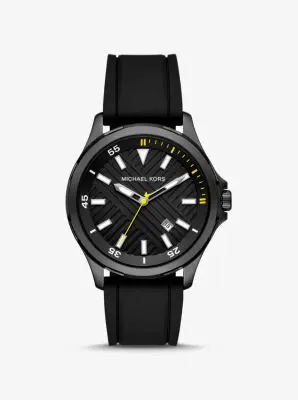 Michael Kors Oversized Bowen -tone And Silicone Watch