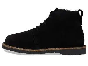 BIRKENSTOCK Uppsala Mid Lace-up Shearling Suede Boots - Black
