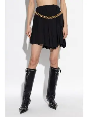 Balenciaga Chain Pleated Mini Skirt