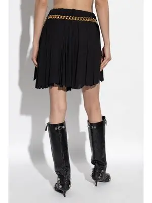 Balenciaga Chain Pleated Mini Skirt