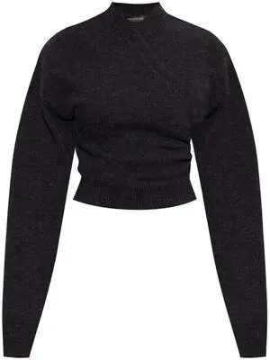 Balenciaga Virgin Wool Wrap Sweater