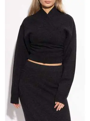 Balenciaga Virgin Wool Wrap Sweater