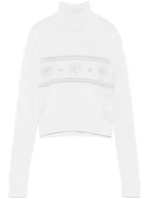 CHIARA FERRAGNI Eyelike-motif Sweater - White