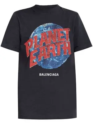 Balenciaga Planet Earth Mini Dress - Black