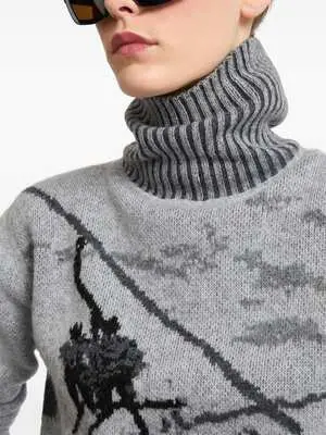 YVES SALOMON Jacquard Knit Jumper