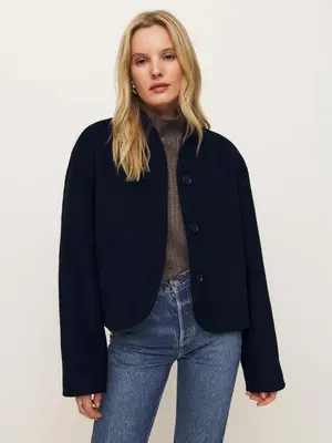 REFORMATION Owen Jacket - Blue