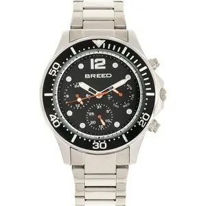 BREED Pegasus Bracelet Watch With Day/date - Black/silver
