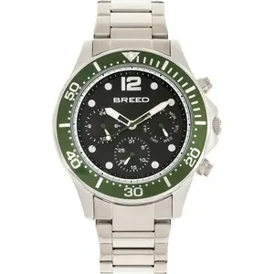 BREED Pegasus Bracelet Watch With Day/date - Green/silver