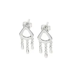 LUCY QUARTERMAINE Waterfall Short Drop Earrings - Sterling Silver