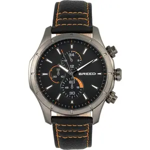 BREED BREED Lacroix Chronograph Strap Watch Gunmetal/orange