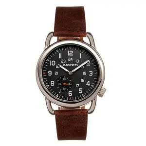 BREED Regulator Leather Strap Watch - Brown/black