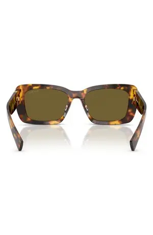 Miu Miu 53mm Rectangular Sunglasses - Blond Havana