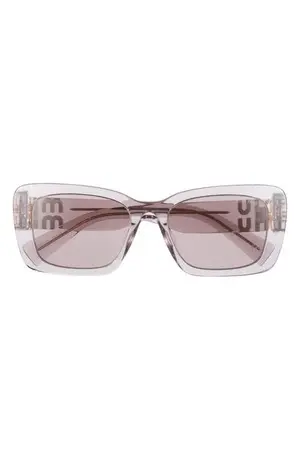 Miu Miu Miu Miu 53mm Rectangular Sunglasses Brown