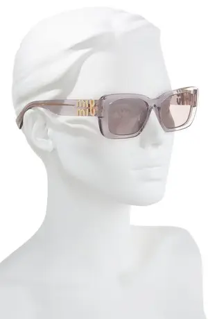 Miu Miu 53mm Rectangular Sunglasses