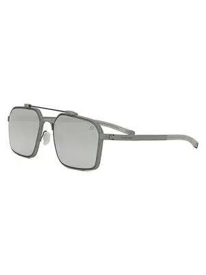 Tag Heuer Flex Dyneema 57mm Square Sunglasses - Silver Matte Palladium