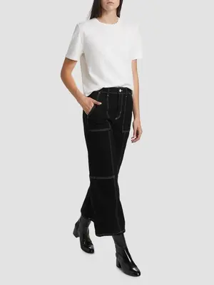 Rails Cotton-cashmere T-shirt - White