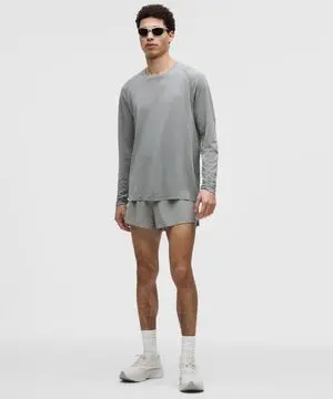 Lululemon Lululemon Fast And Free Split Short 3" Feather Grey