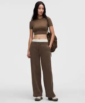 Lululemon Scuba Mid-rise Wide-leg Pant - Walnut Crunch