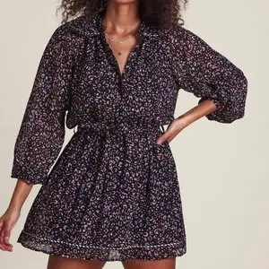 THE SHIRT The Taylor Dress - Black/pink Floral