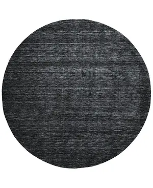 FEIZY Luna 8049f Round Area Rug, 8' X 8 - Black
