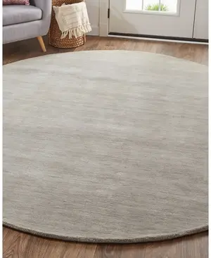 FEIZY Luna 8049f Round Area Rug, 8' X 8 - Light/grey