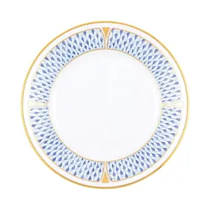 HEREND Art Deco Bread And Butter Plate - Blue