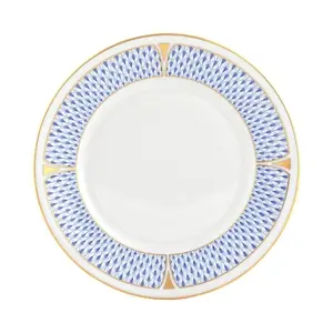 HEREND Art Deco Salad Plate - Blue